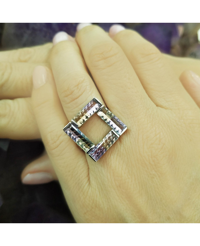 Ametrine Ring Argentium Silver Anahi Louvre