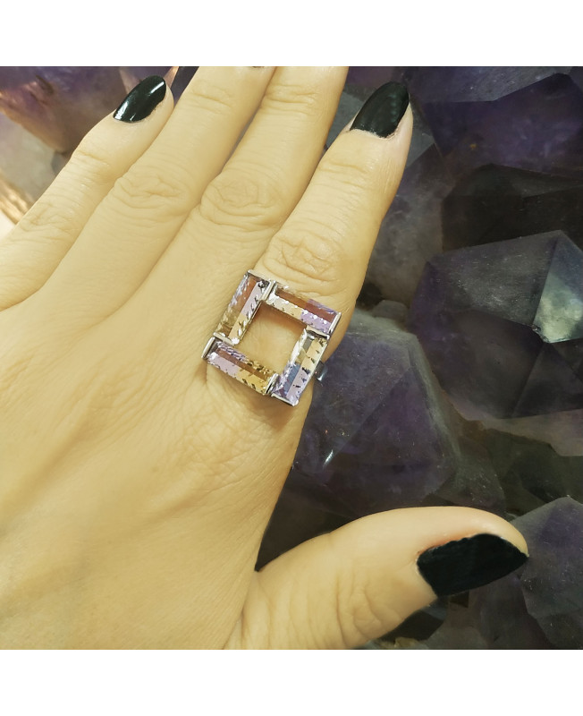 Ametrine Ring Argentium Silver Anahi Louvre